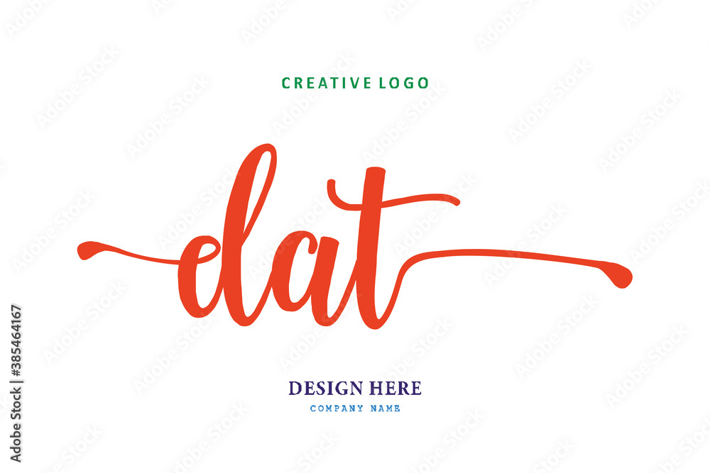 simple DAT lettering logo is easy to understand, simple and ...