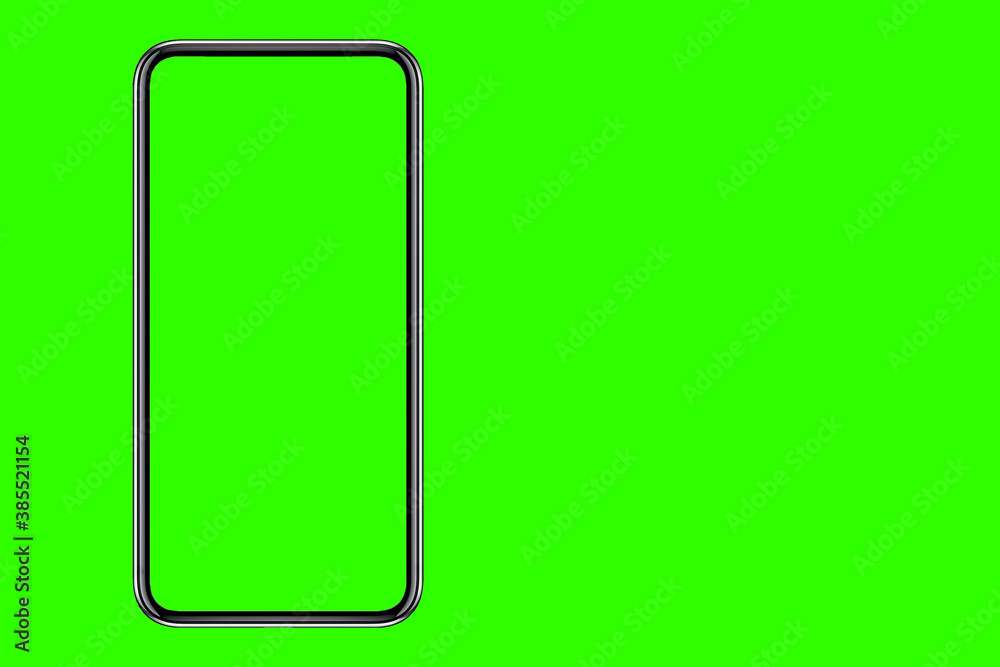 Smartphone similar to iphone 12 pro max with green screen for ...