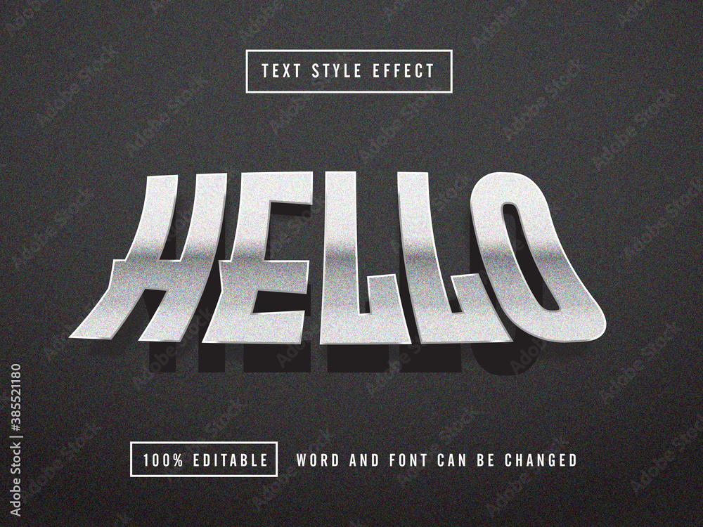 Hello paper Text effect editable premium free downloa Stock Vector ...