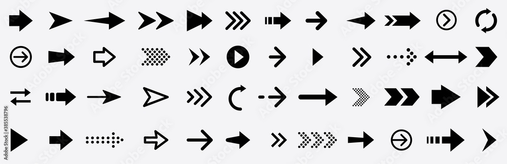 Arrows set black icons.Arrows collection. Big set of Arrows design ...