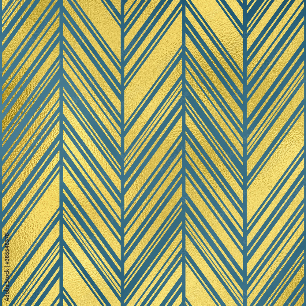 Gold Metallic Pattern on Vintage Teal Background, Digital Paper Stock ...