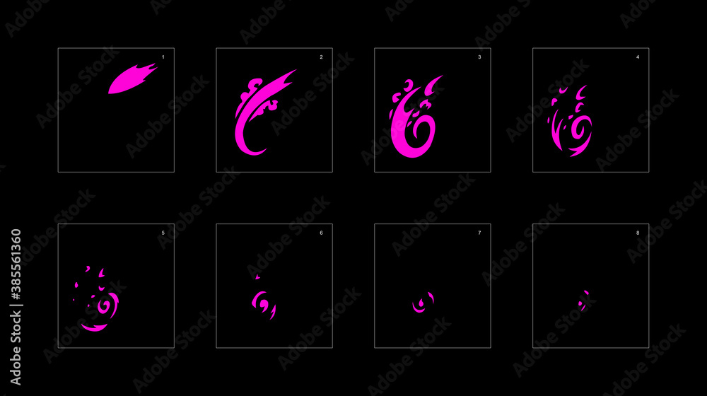 Smoke effect. poison smoke animation sprite sheet. classic poison smoke ...