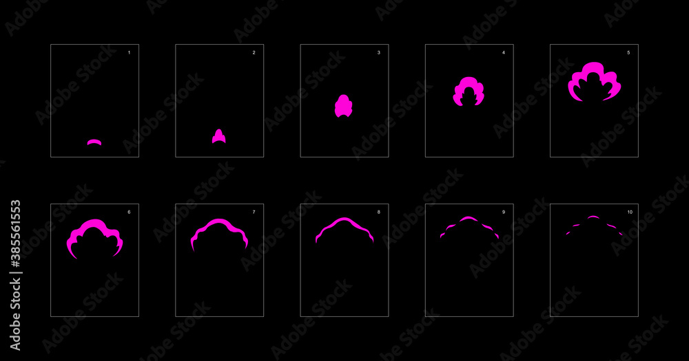 Smoke effect. poison smoke animation sprite sheet. classic poison smoke ...