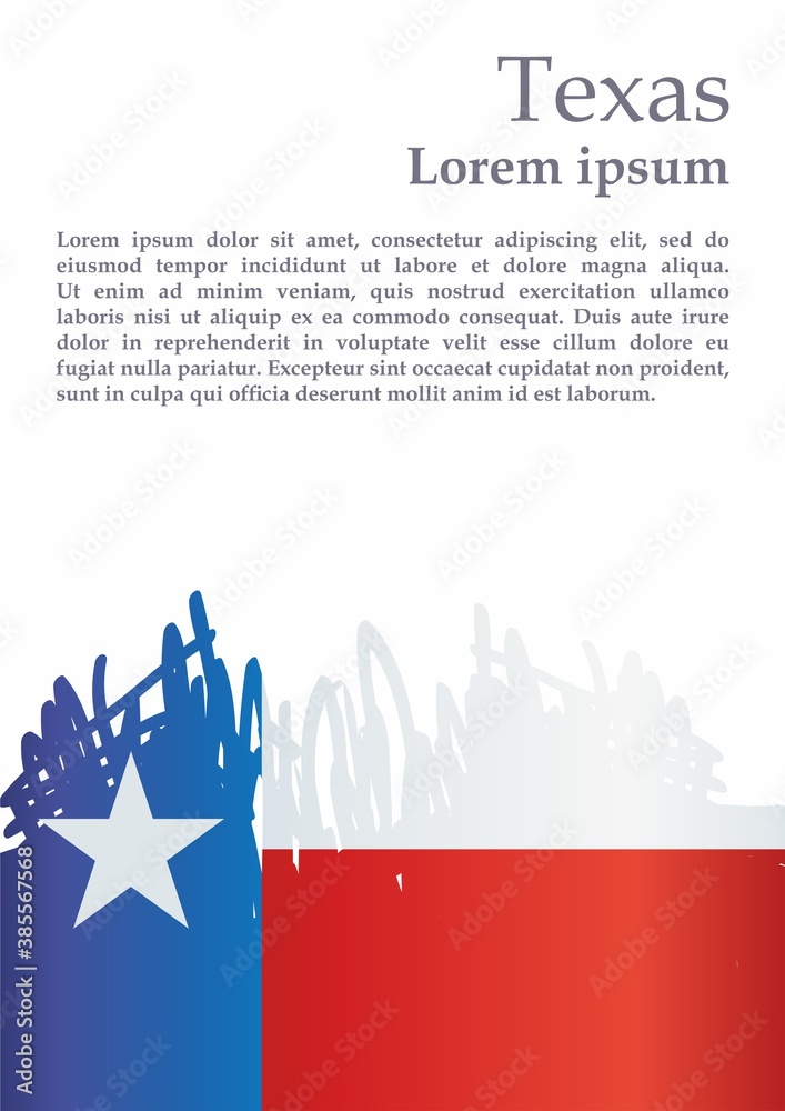 Flag of Texas, State of Texas. Template for the award, an official ...