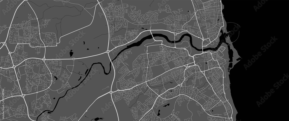 Poster Urban city map of Sunderland – Wall Art | UkPosters