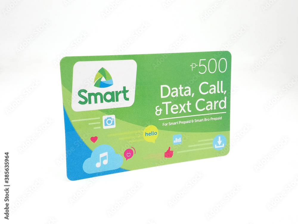 Smart prepaid data, call, and text card in Manila, Philippines Stock ...