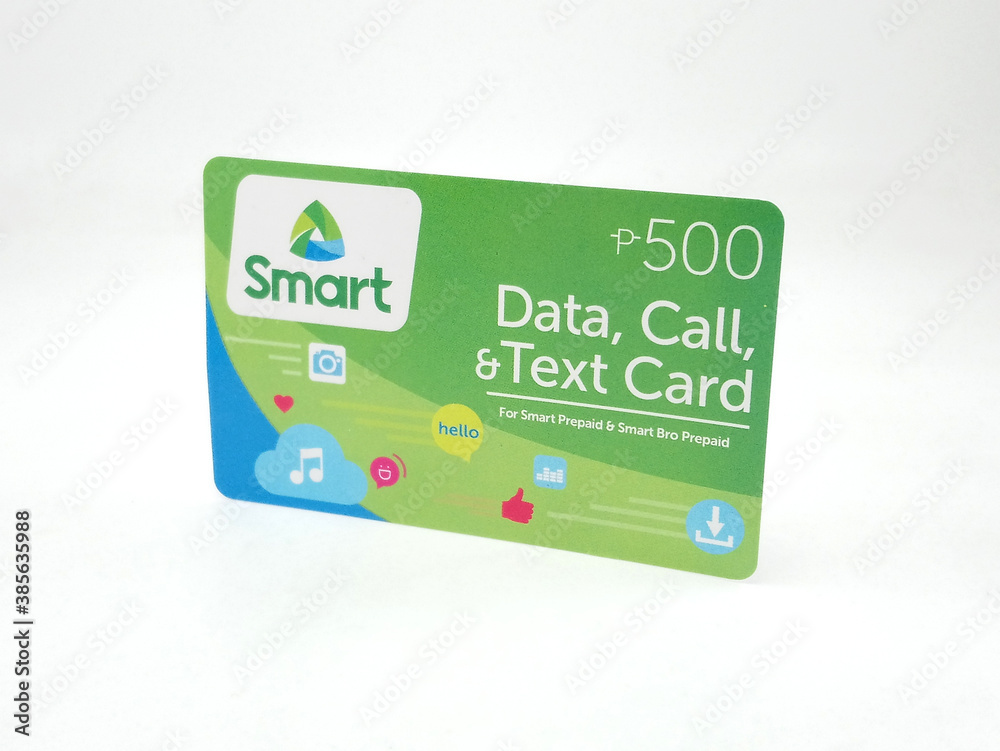 Smart prepaid data, call, and text card in Manila, Philippines Stock ...