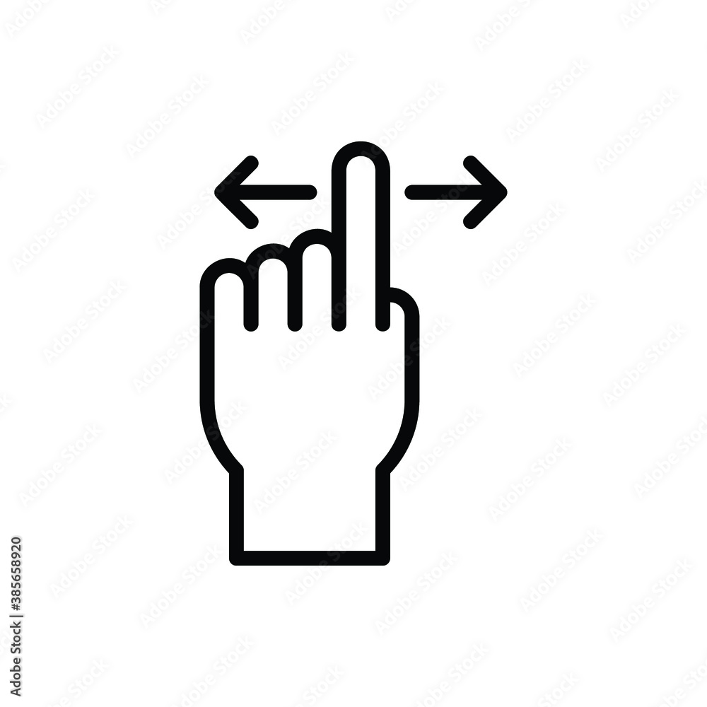 Swipe Left and Right, Gesture Icon Logo Illustration Vector Isolated ...