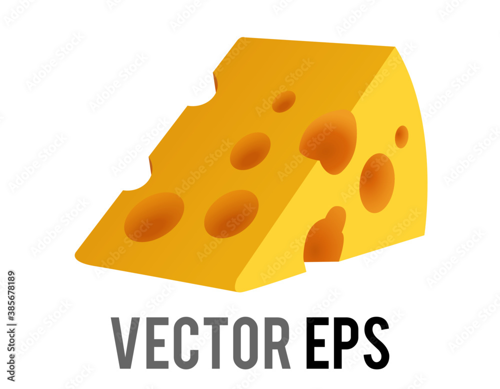 Vector wedge of yellow orange cheese emoji icon with holes Stock Vector ...