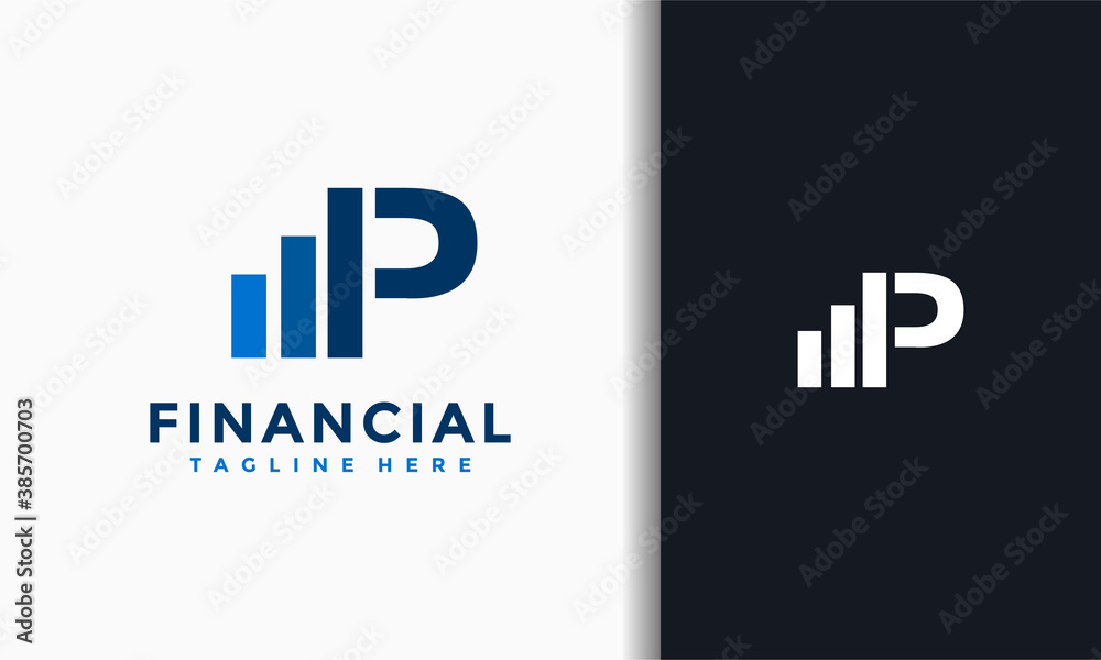 letter P graphic financial logo Stock Vector | Adobe Stock