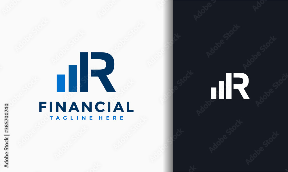 letter R graphic financial logo Stock Vector | Adobe Stock