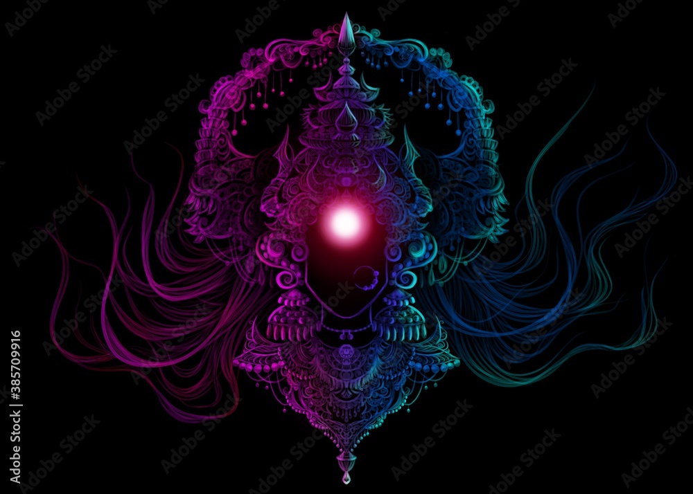 Maa Durga digital art navratri special devi Durga digital art Stock ...
