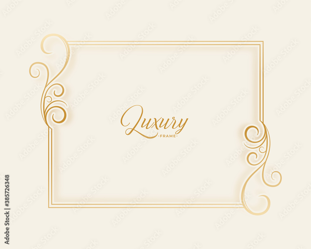 classic floral frame background with text space Stock Vector | Adobe Stock