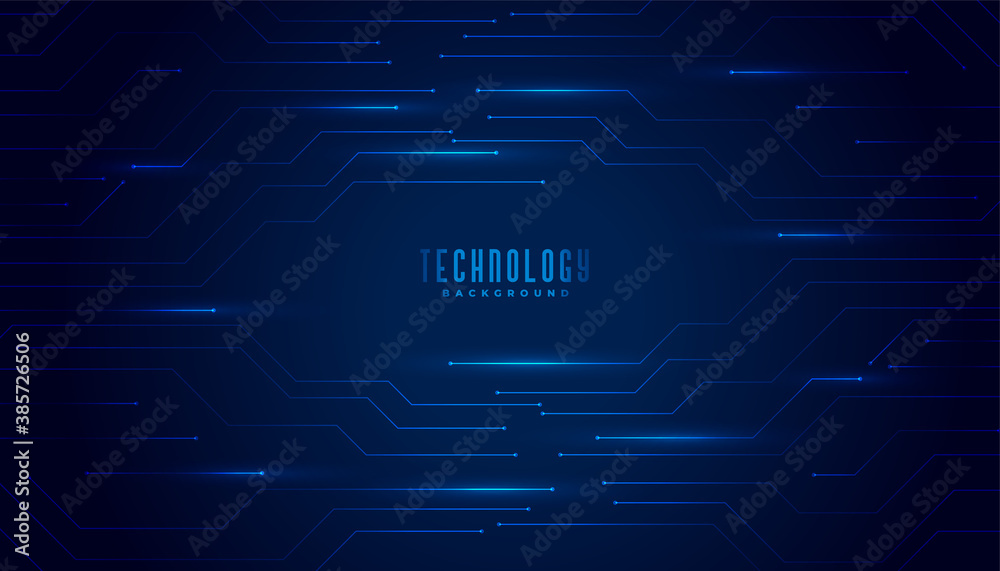 stylish blue technology circuit diagram lines background Stock Vector ...