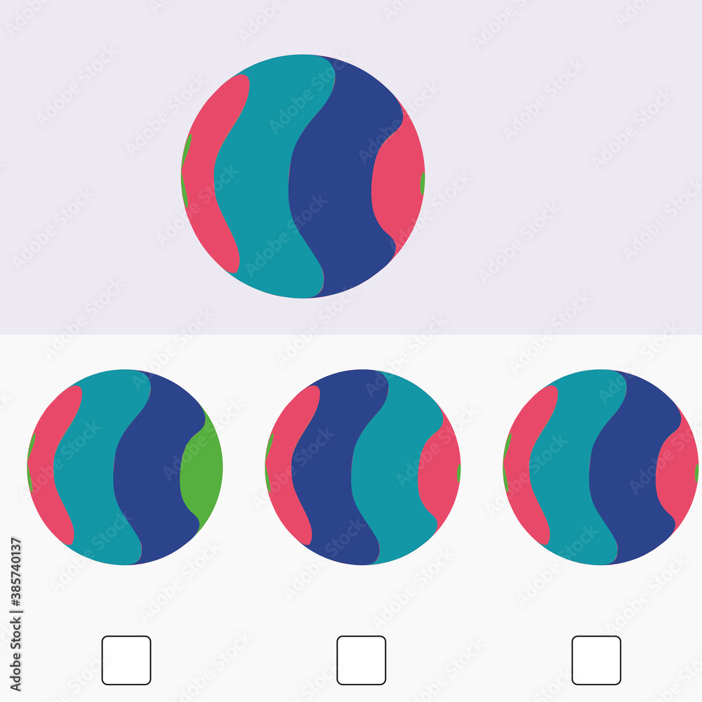 Vetor de Visual Intelligence Questions. Find the same. IQ Test, Find ...