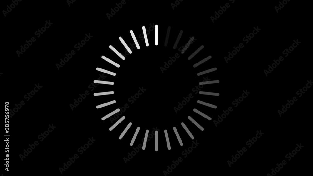 Video Stock Modern loading circle. animated lines with rounded corners fading in and out in ...