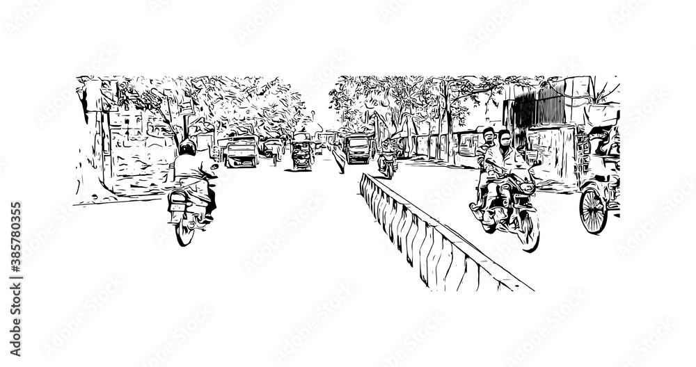 Building view with landmark of Bihar Sharif is the headquarters of ...
