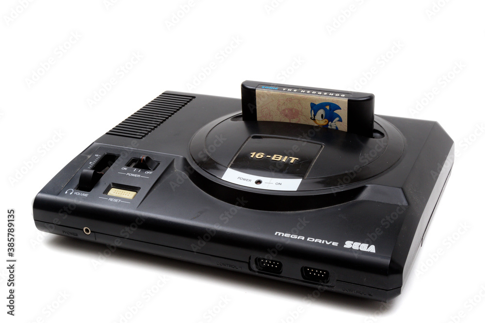 London, United Kingdom, 21st September 2020:- A retro Sega Mega Drive ...