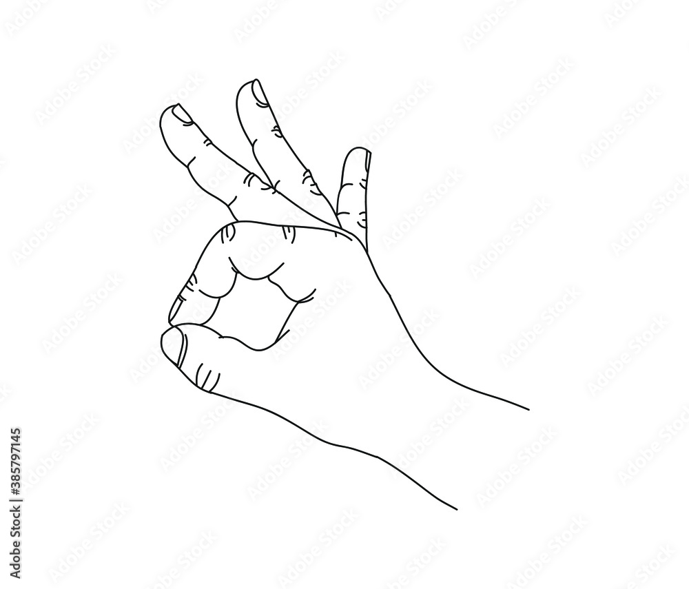 The 'OK' Hand Gesture Is Now Listed As A Symbol, vector illustration ...