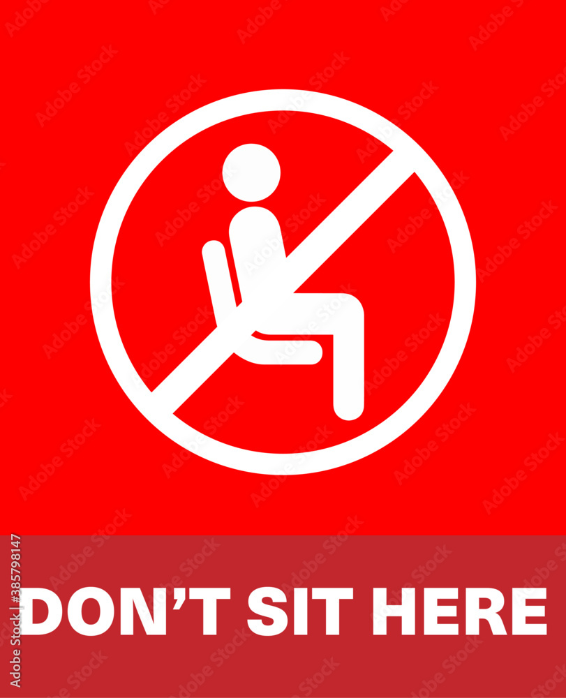 Please Dont Use This Seat or Please Don't Sit Here printable pictogram ...