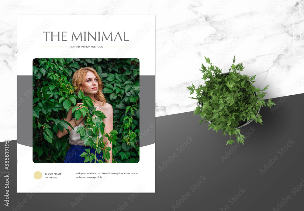 Catalog Fashion lookbook with Cream Accents Stock Template | Adobe Stock