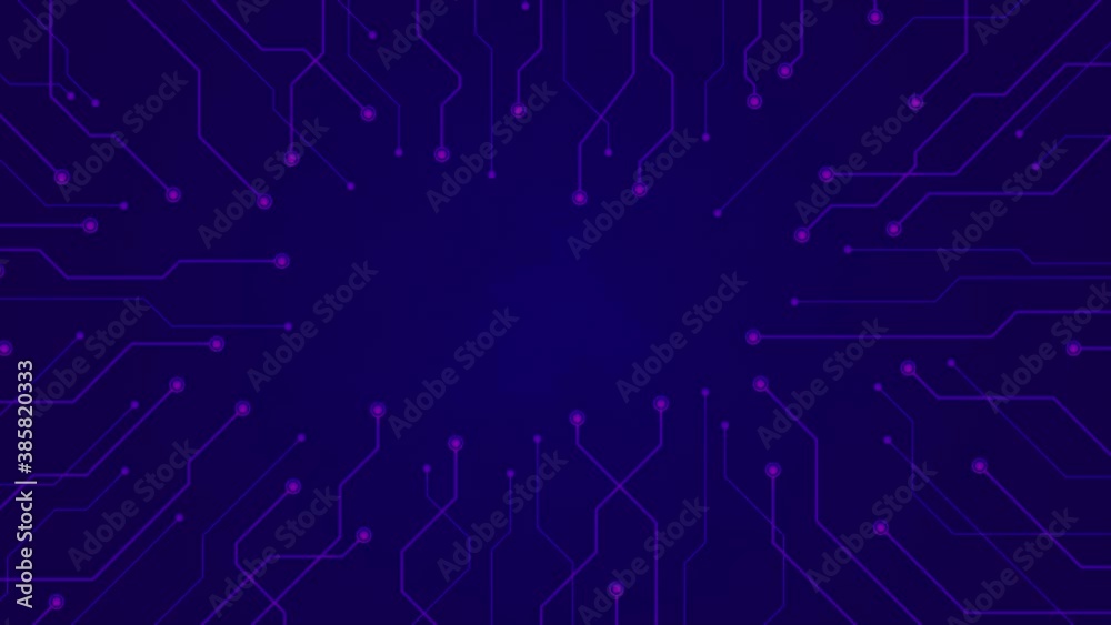 Abstract Cyber Technology Chipset Motherboard Background Animation/ 4k ...