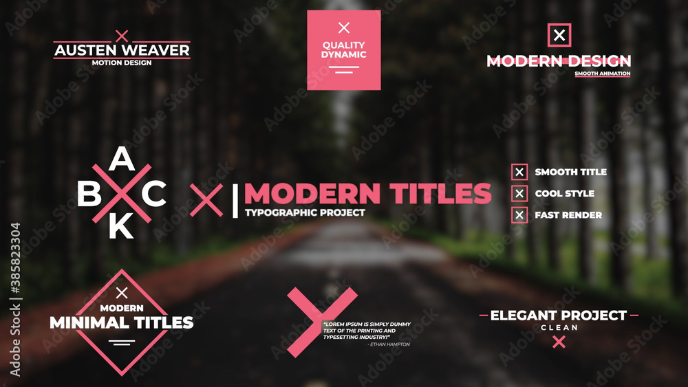 Modern Minimal Stylish Titles Stock Template | Adobe Stock