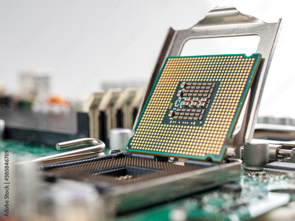 the process of connecting the CPU to the processor socket on a modern ...
