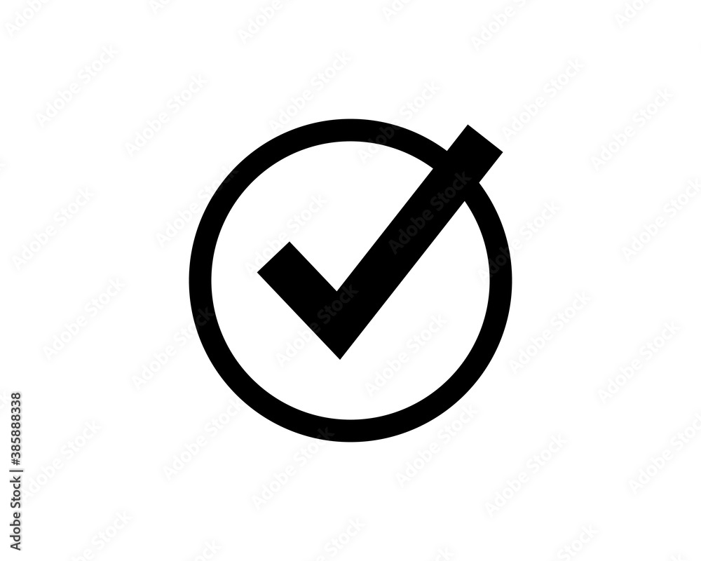 Tick mark check mark check list icon vector symbol design illustration ...