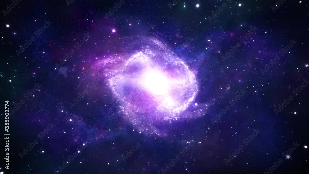 Space flight into a star field in birth star zone. 4K 3D Fly through ...