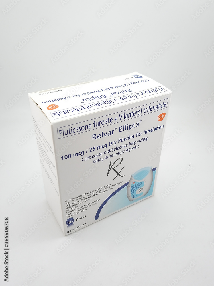 Relvar ellipta dry powder for inhalation in Manila, Philippines Stock ...