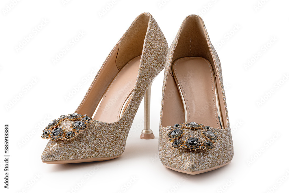 Luxury high heels isolated on a white background. Clipping path for ...