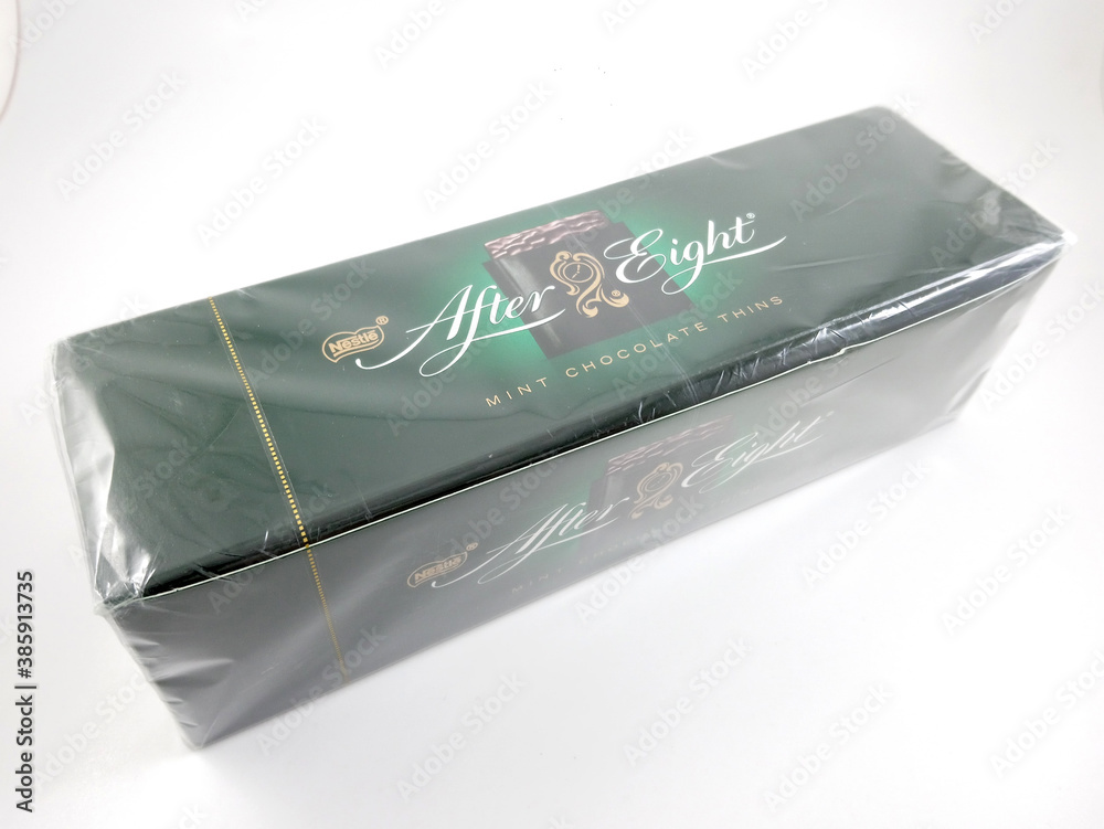 Nestle after eight mint chocolate thins Stock Photo | Adobe Stock