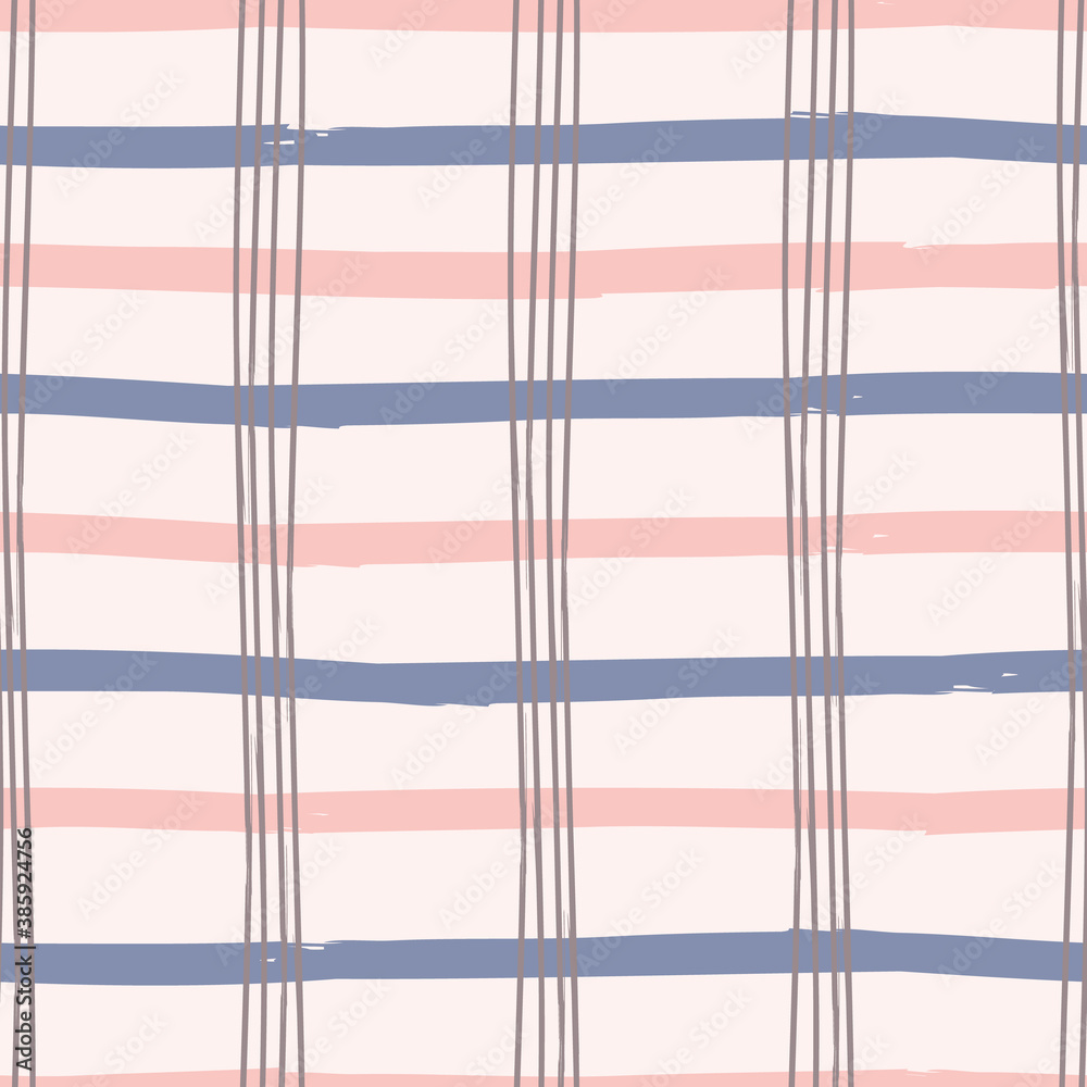 Textured gingham check overlapping stripe.Vector repeat pattern. Great ...
