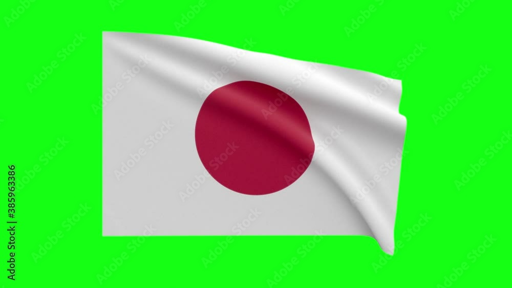 Flag Animation Japan - Highly Detailed and Realisitic 15 Seconds Loop ...