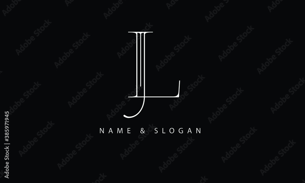 LJ, JL, L, J abstract letters logo monogram Stock Vector | Adobe Stock