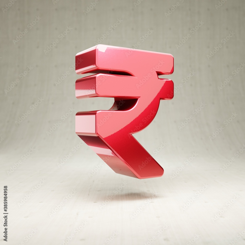 Rupee Sign Red