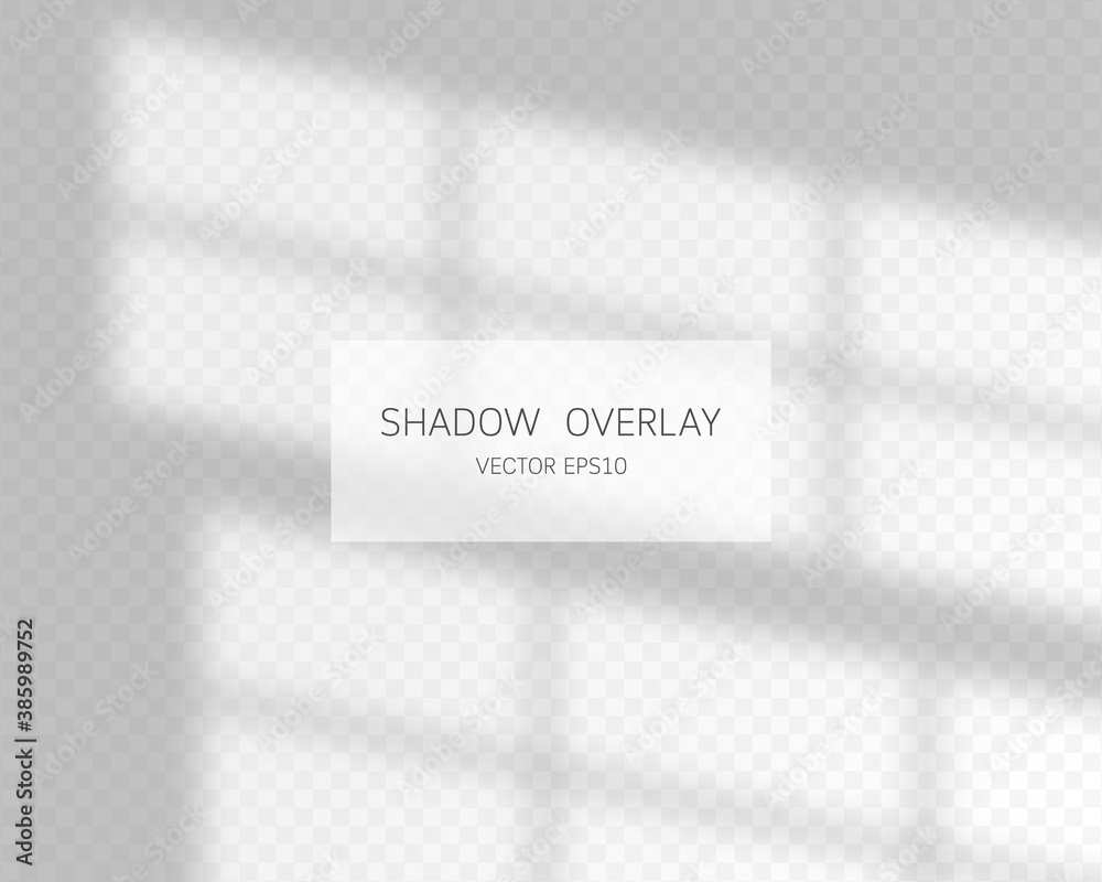 Shadow overlay effect. Natural shadows from window isolated on ...