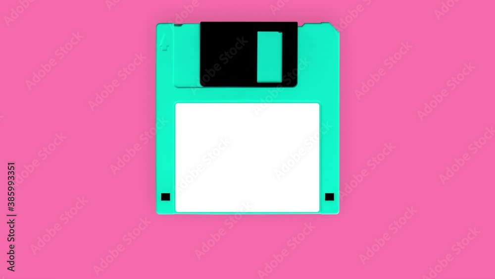Floppy disk 3.5" inch loading with progress bar 4K animation Type a ...