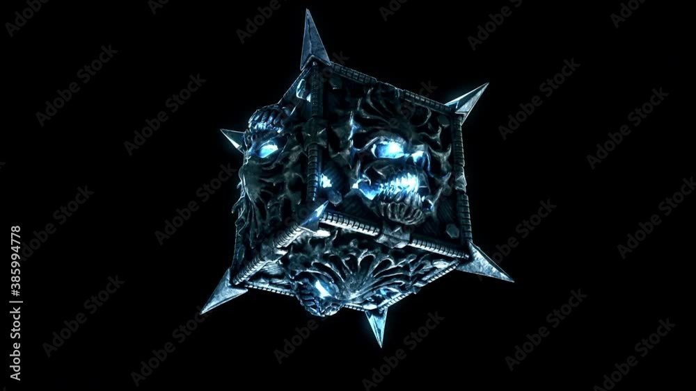 Demonic Cube VJ Loop - is a motion graphics clip featuring rotating ...