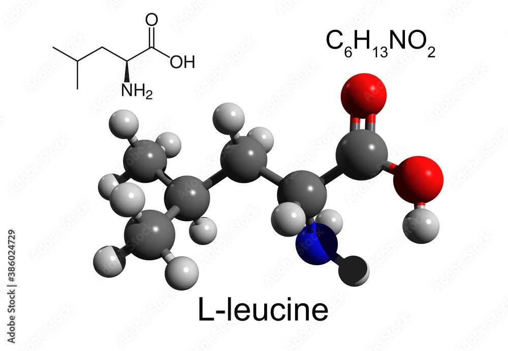 Chemical formula, structural formula and 3D ball-and-stick model of L ...