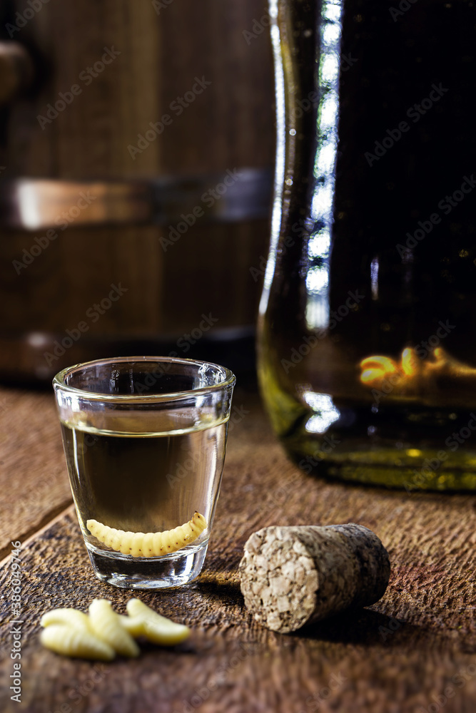 Mezcal (or mescal) is commonly known as "Mexican tequila with larva ...