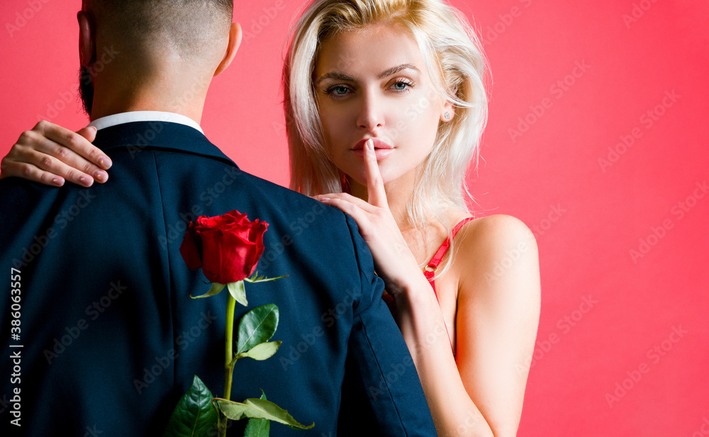 Sensual Couple Sexy Couple Bearded Muscular Man With Lovely Woman