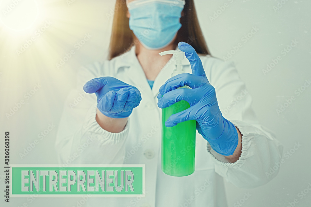 Foto de Handwriting text Entrepreneur. Conceptual photo one who ...