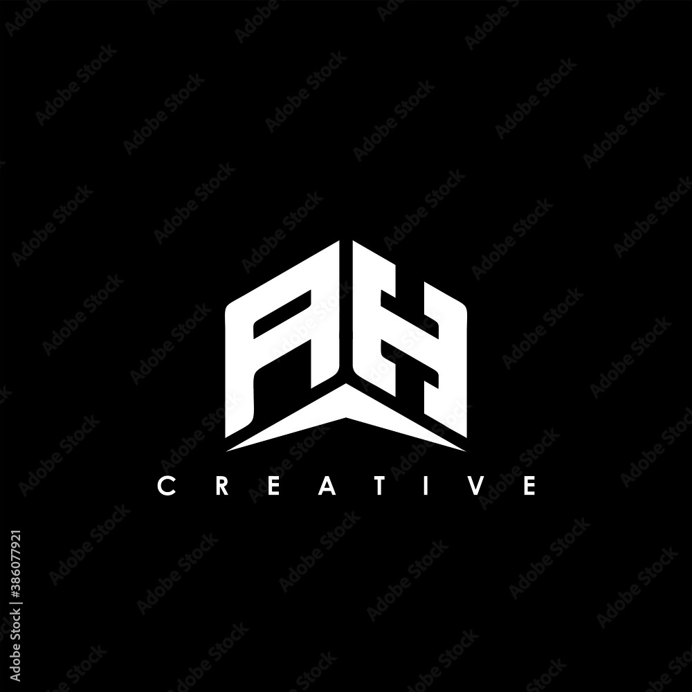 Letter AH logo icon design template elements - vector sign Stock Vector ...