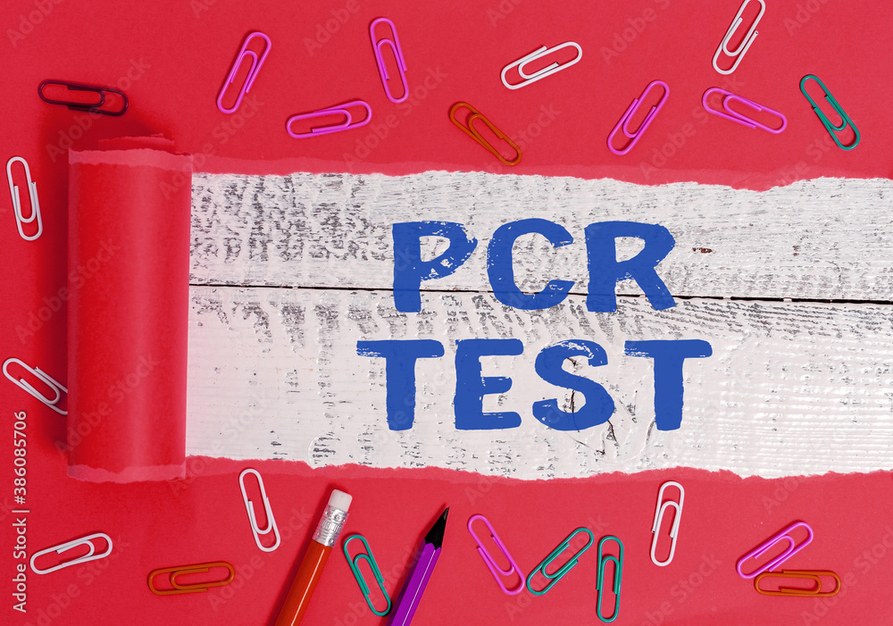 Writing note showing Pcr Test. Business concept for qualitative ...