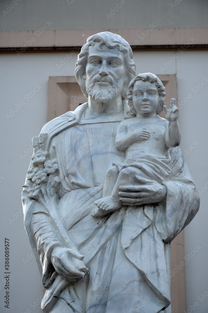 Saint Joseph at Antipolo Cathedral in Rizal, Philippines Stock Photo ...