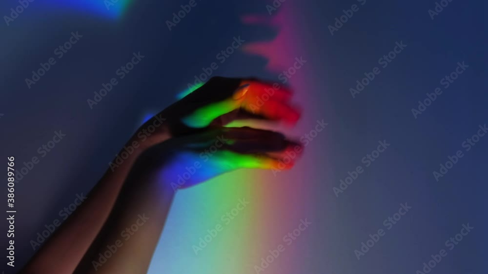 LGBT pride. Gender equality. Freedom harmony. Graceful lesbian hands ...