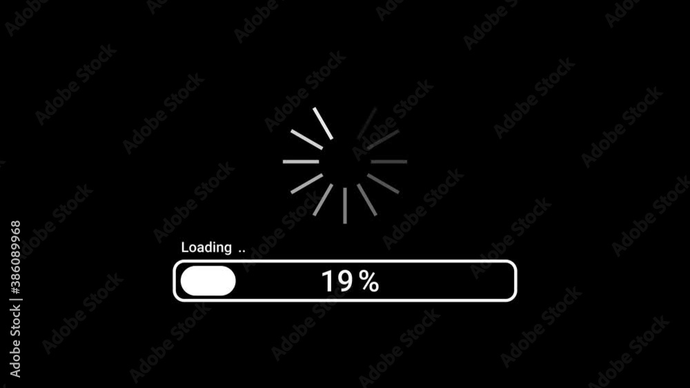 Loading Or Progress Bar Uploading Data Dynamic Percent Indicator From