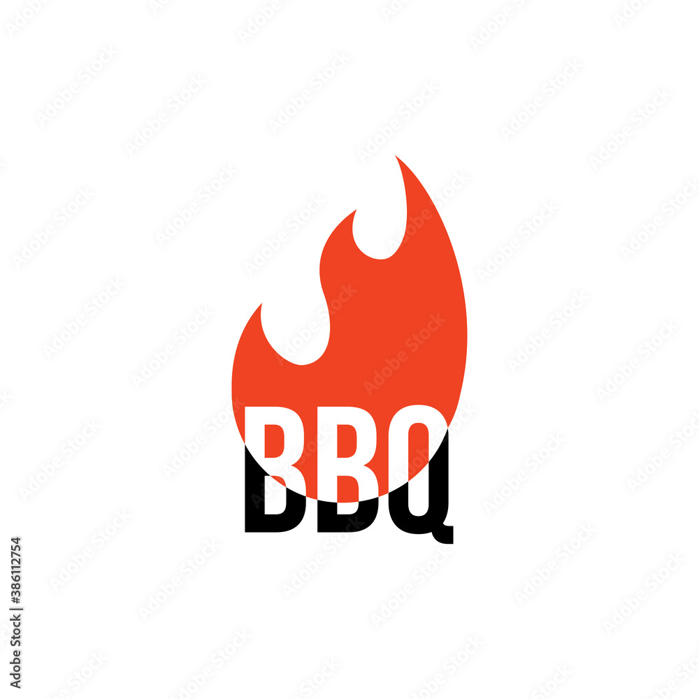 Barbecue restaurant - Logo icon of Barbecue, Grill and Bar with fire ...